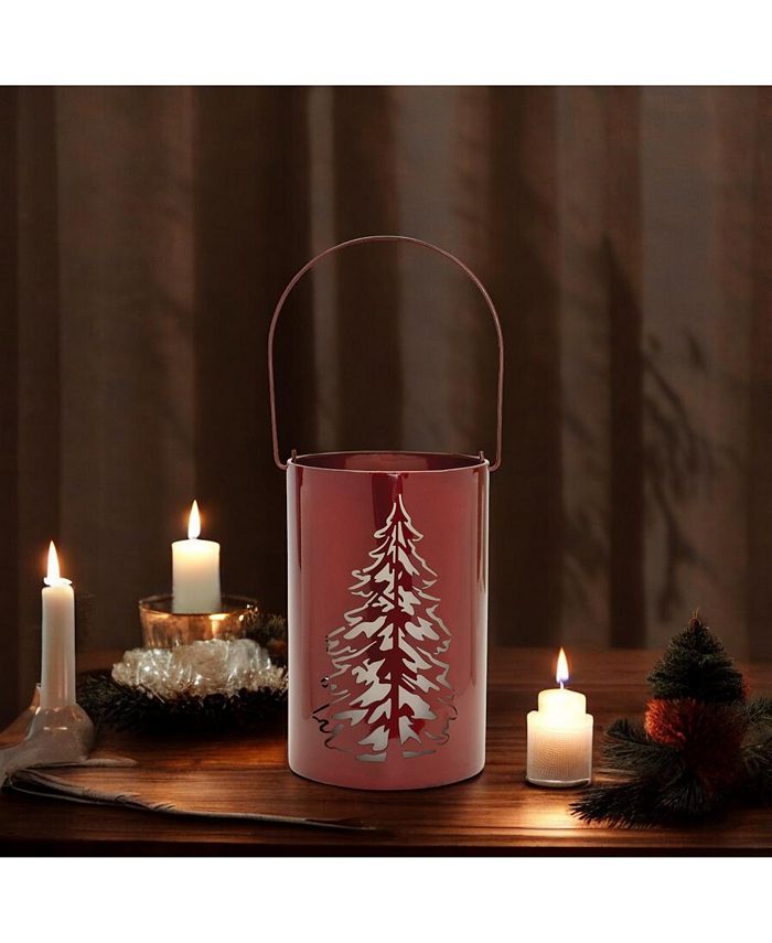 Slickblue Rustic Tree Pail Candle Holders for Cozy Holiday Lighting ...
