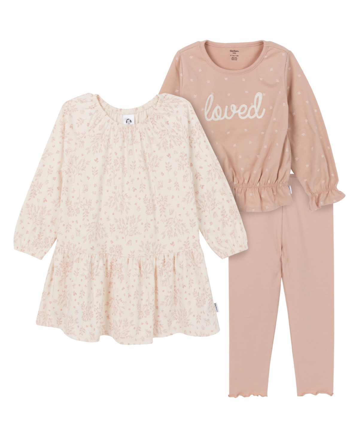 Click here for Gerber Toddler Girls Dress  Top and Legging Matchi... prices