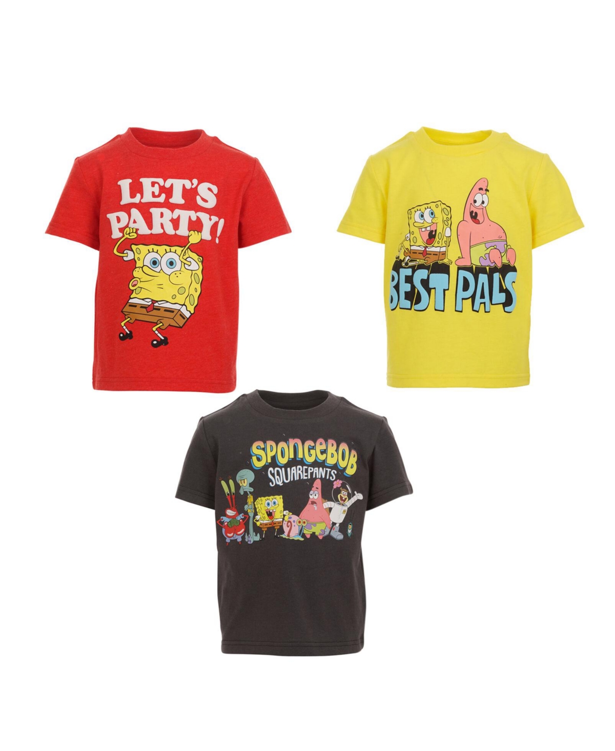 Click here for SpongeBob SquarePants Boys 3 Pack T-Shirts - Red y... prices