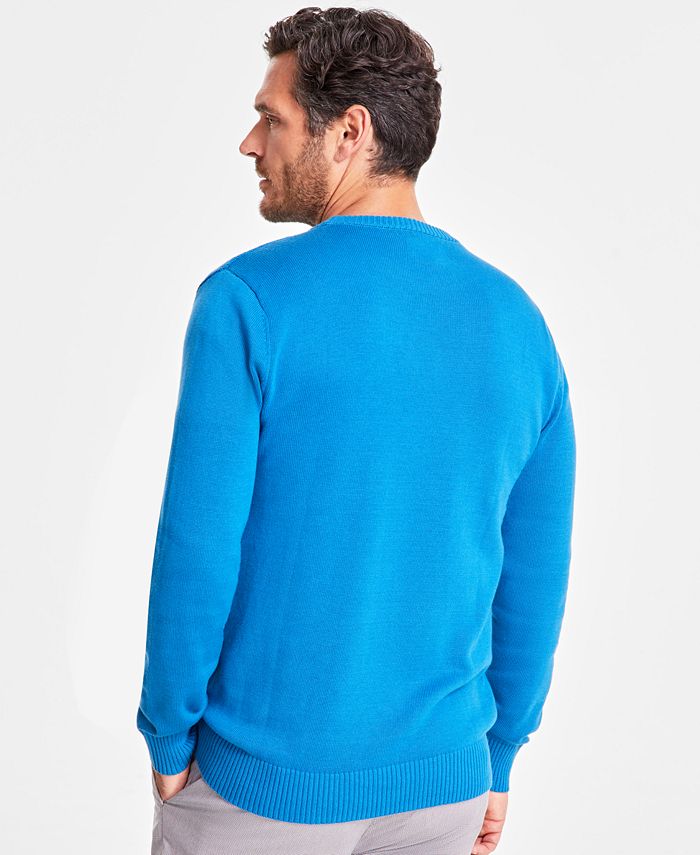 Club Room Men's Textured Cotton Sweater, Created for Macy's - Macy's