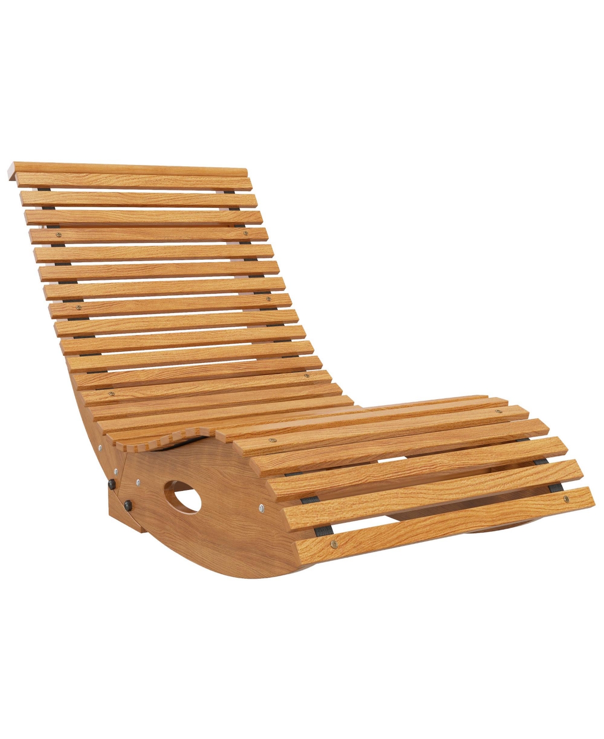 Click here for Outsunny Outdoor Rocking Chair w/ Slatted Seat  Wo... prices