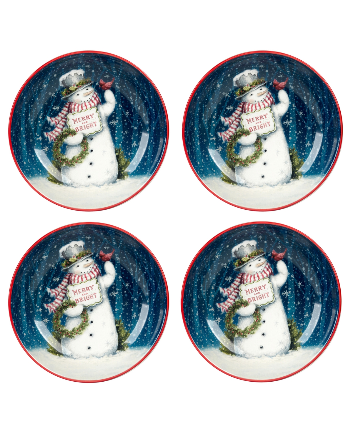 Click here for Certified International Snowman Greetings Soup Bow... prices