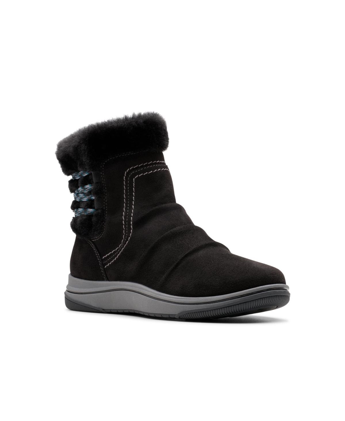 Click here for Clarks Womens Cloudsteppers Breeze Cozy Boots - Bl... prices