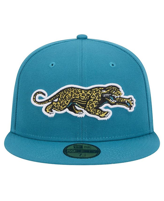 New Era Men's Teal Jacksonville Jaguars Throwback Crawl Omaha 59FIFTY ...