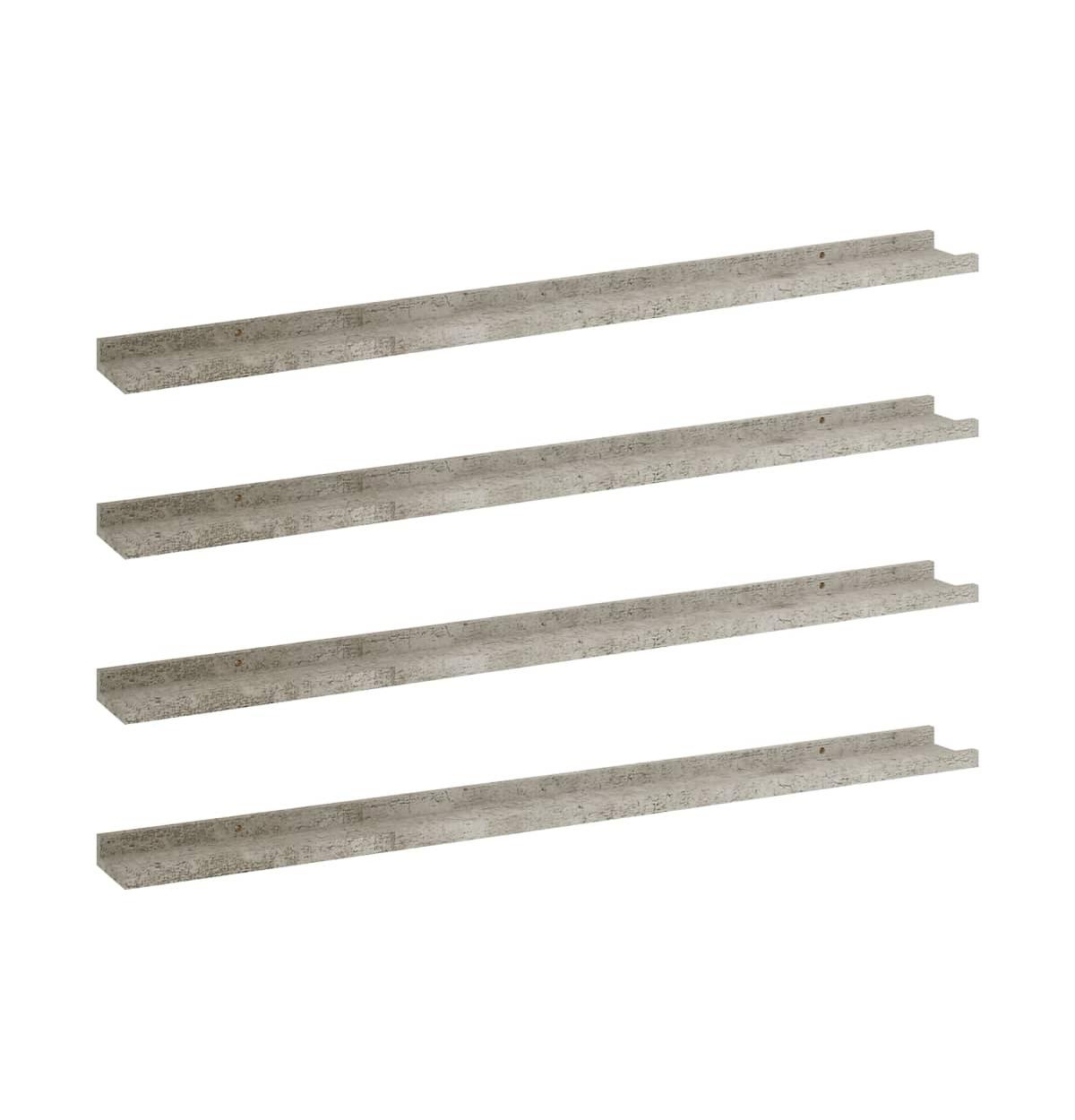 Click here for vidaXL Wall Shelves 4 pcs Concrete Gray 39.4x3.5x1... prices
