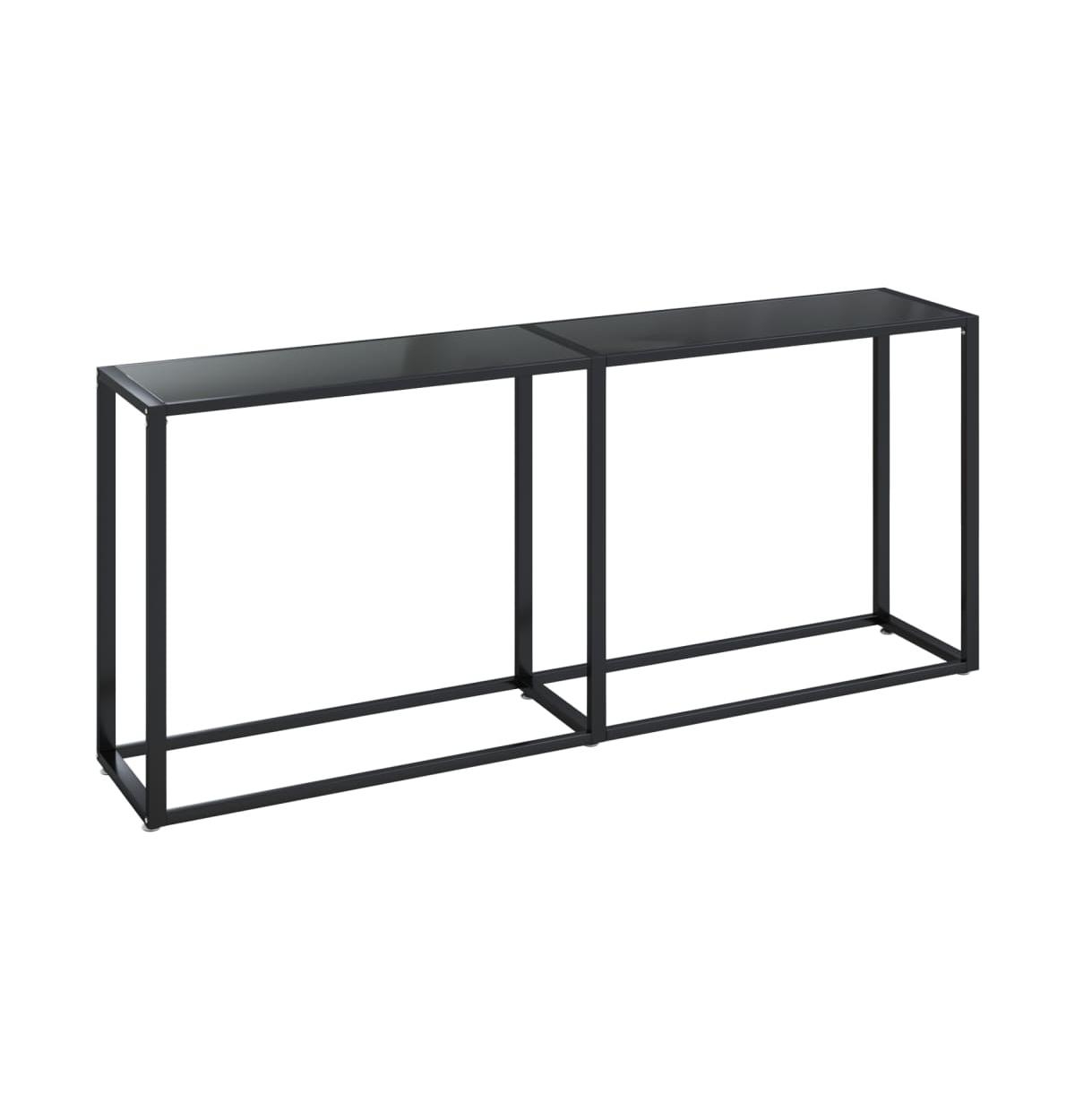 Click here for vidaXL Console Table Black 70.9x13.8x29.7 Tempered... prices