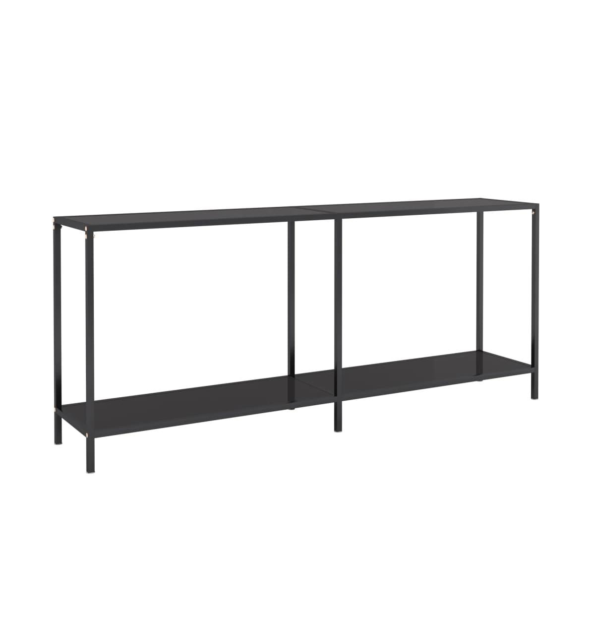 Click here for Console Table Black 70.9x13.8x29.7 Tempered Glass... prices