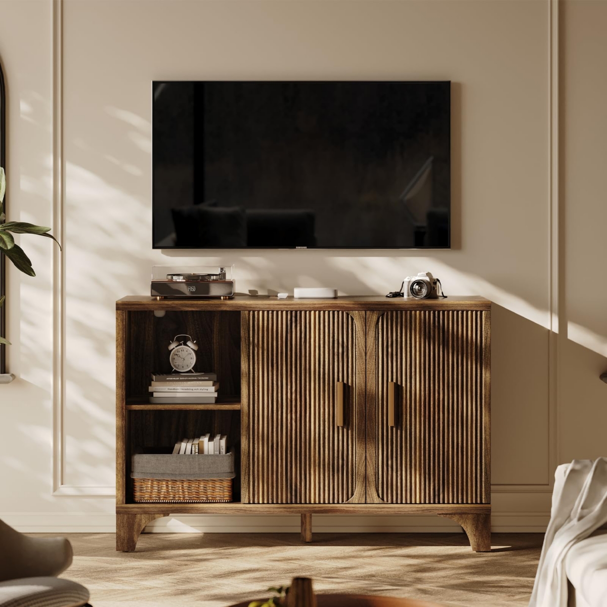 Click here for Console Table with Open Shelf Gold Metal Frame Liv... prices