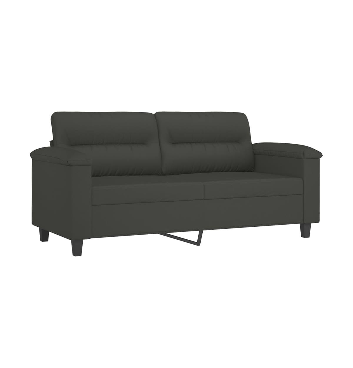 Click here for vidaXL 2-Seater Sofa Dark Gray 55.1 Microfiber Fab... prices