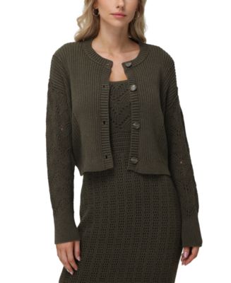 Frye Women's Cotton Ribbed Button-Front Cardigan - Macy's
