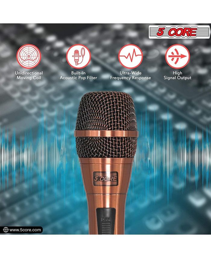 5 Core Mic Karaoke Dynamic Handheld XLR Microphone Professional Vocal ...