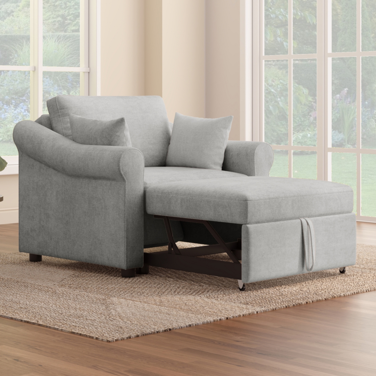 Click here for Streamdale Convertible Chenille Sleeper Chair  3-i... prices