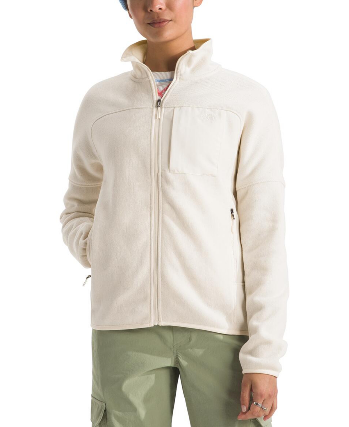 The North Face Womens Front Range Fleece Jacket - White Dune Heather
