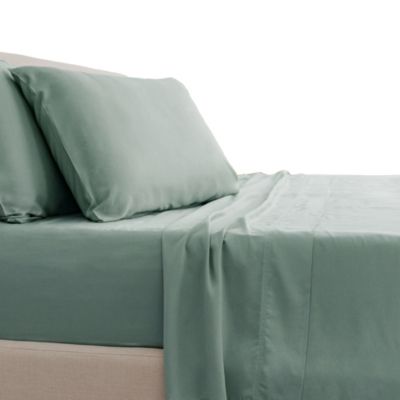 Cariloha Classic 4-Piece Twill Sheet Set | White | King | Viscose ...
