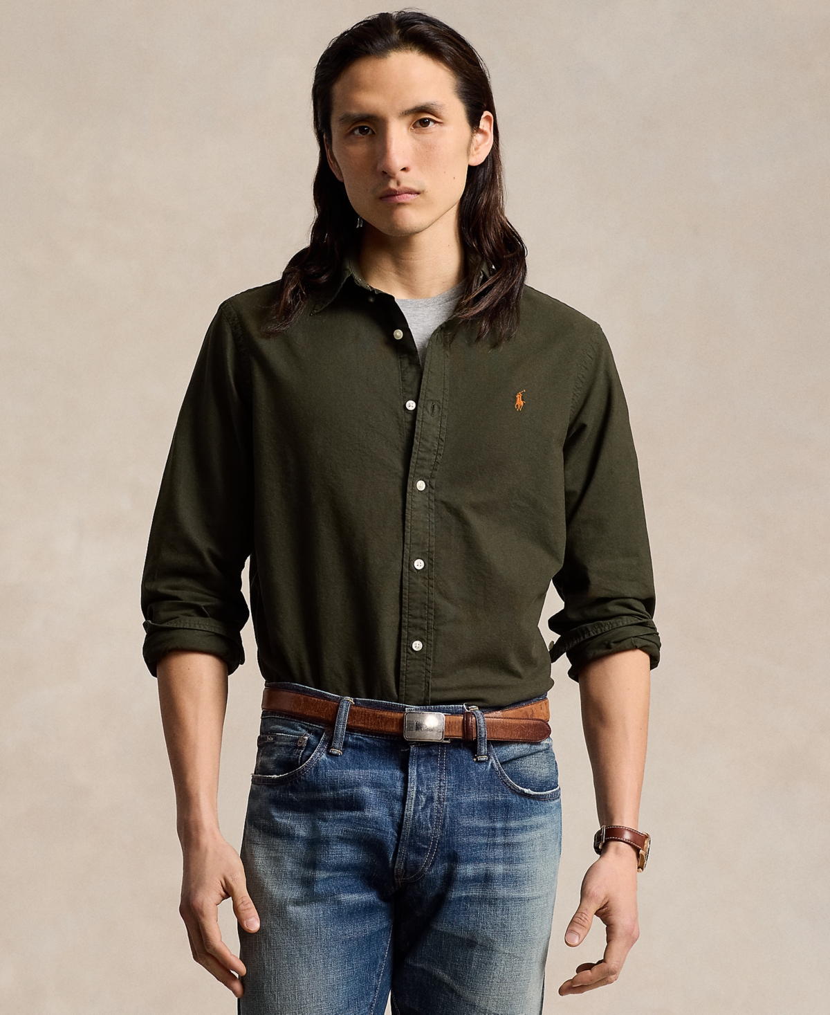 Click here for Polo Ralph Lauren Mens Garment-Dyed Oxford Shirt -... prices
