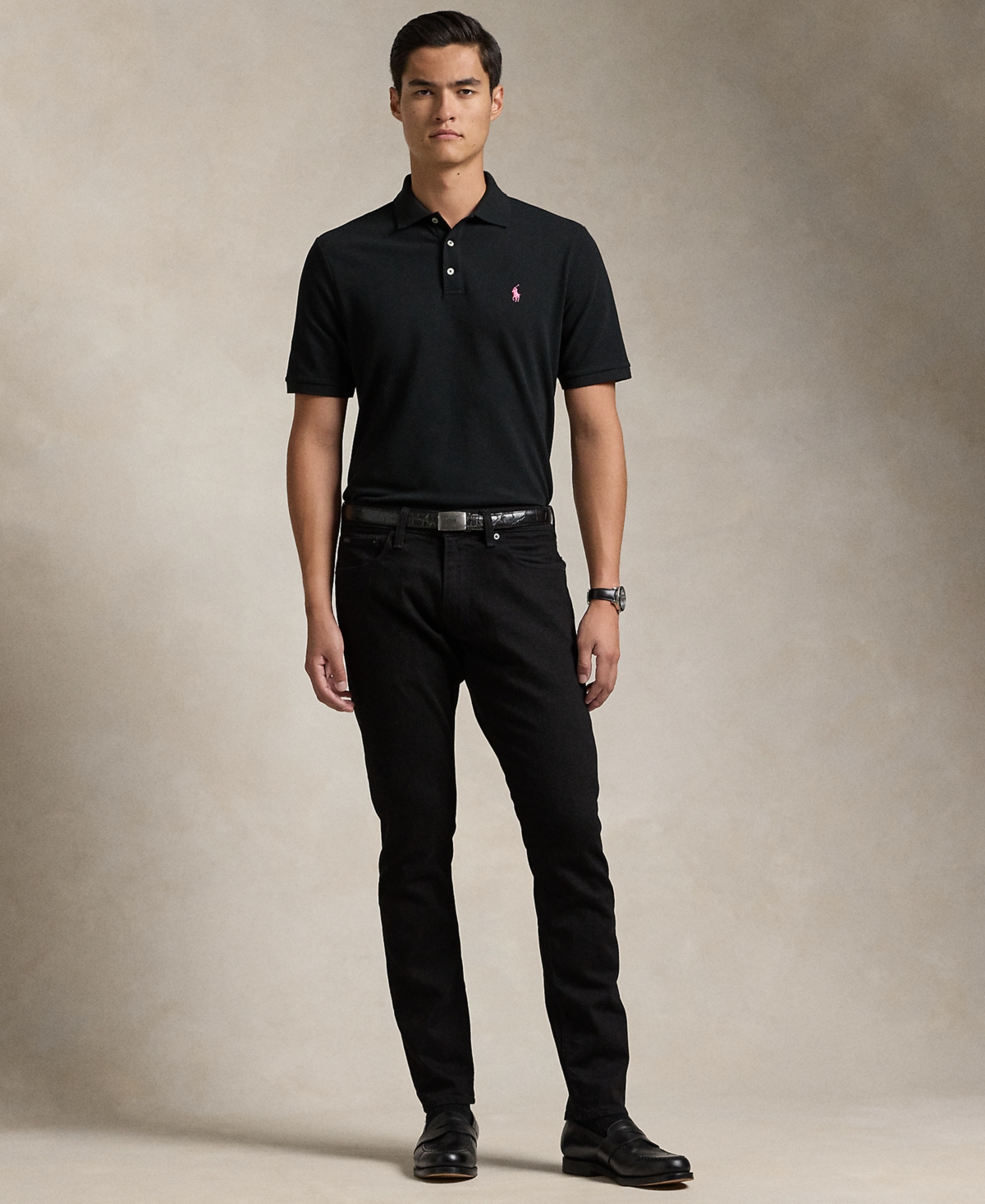 Click here for Polo Ralph Lauren Mens Pink Pony Stretch Mesh Polo... prices