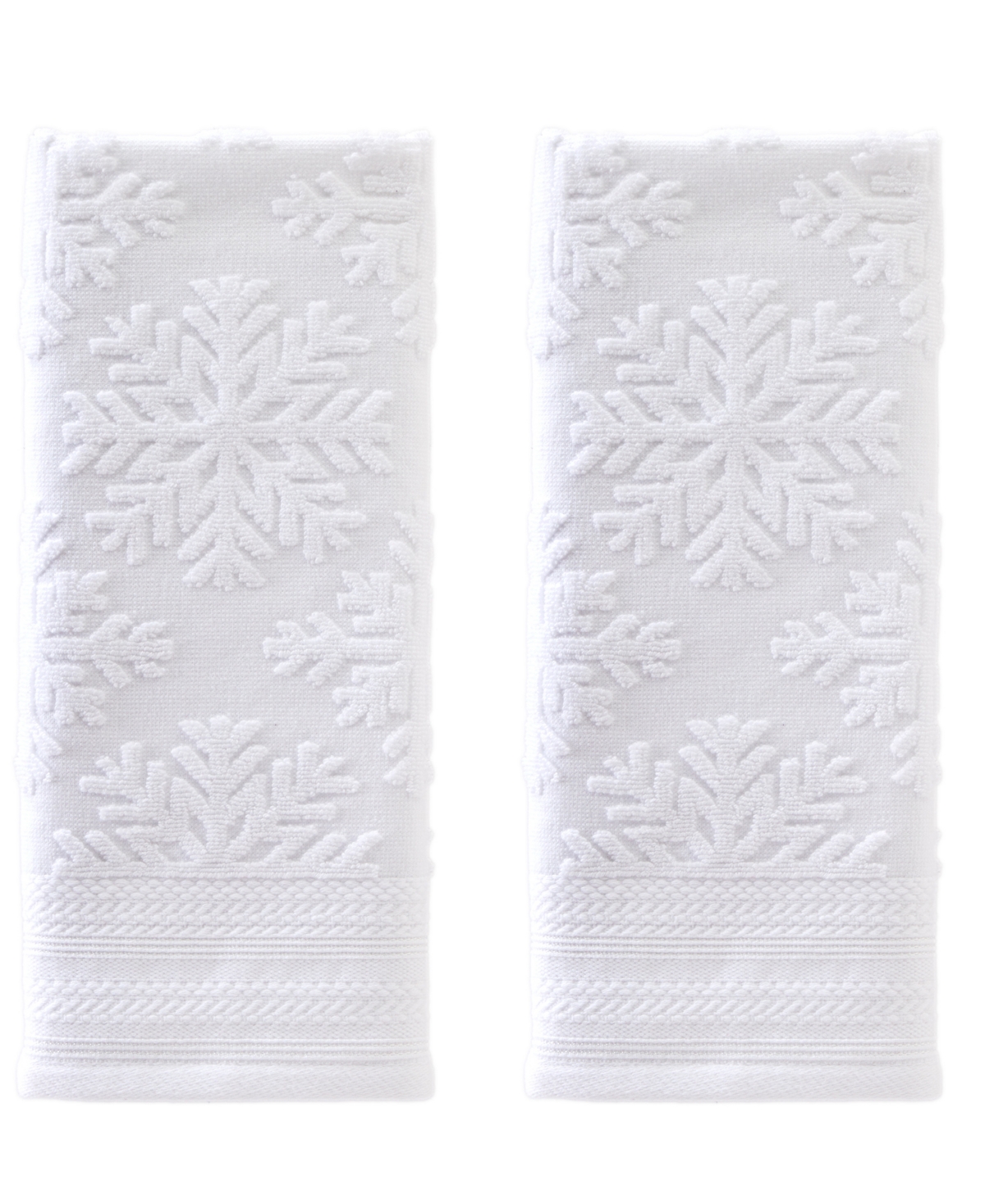 Click here for Skl Home Subtle Snowflakes Jacquard Cotton 2 Piece... prices