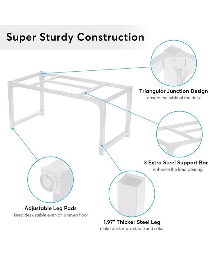 Tribesigns Modern Computer Desk, 63 x 31.5 inch Large Executive Office ...