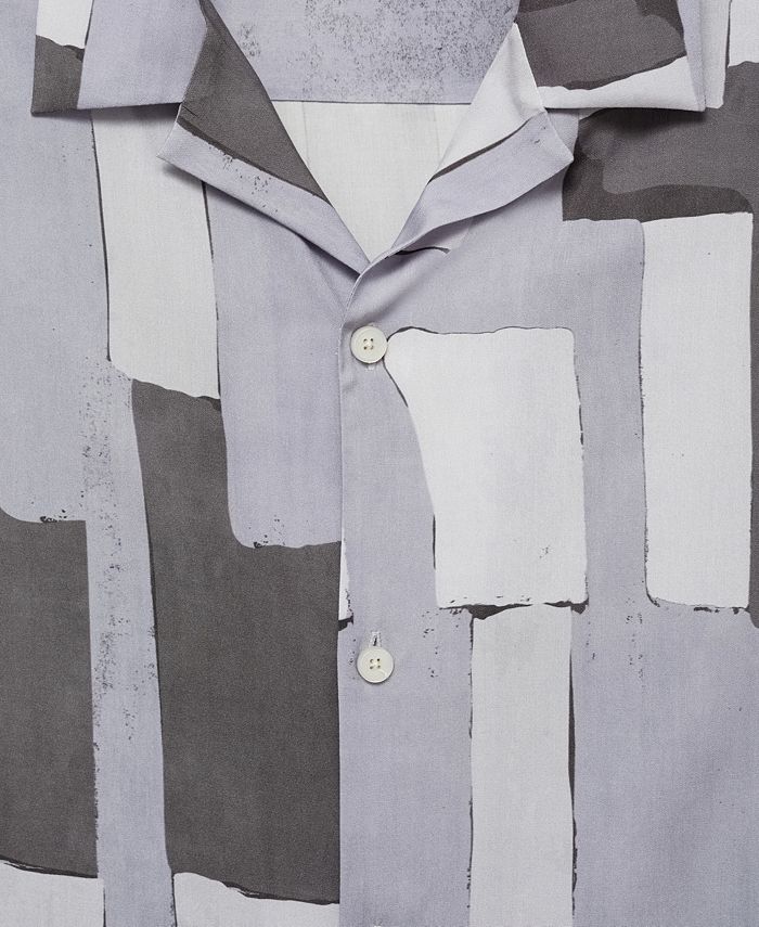 MANGO Men's Flowy Printed Shirt - Macy's