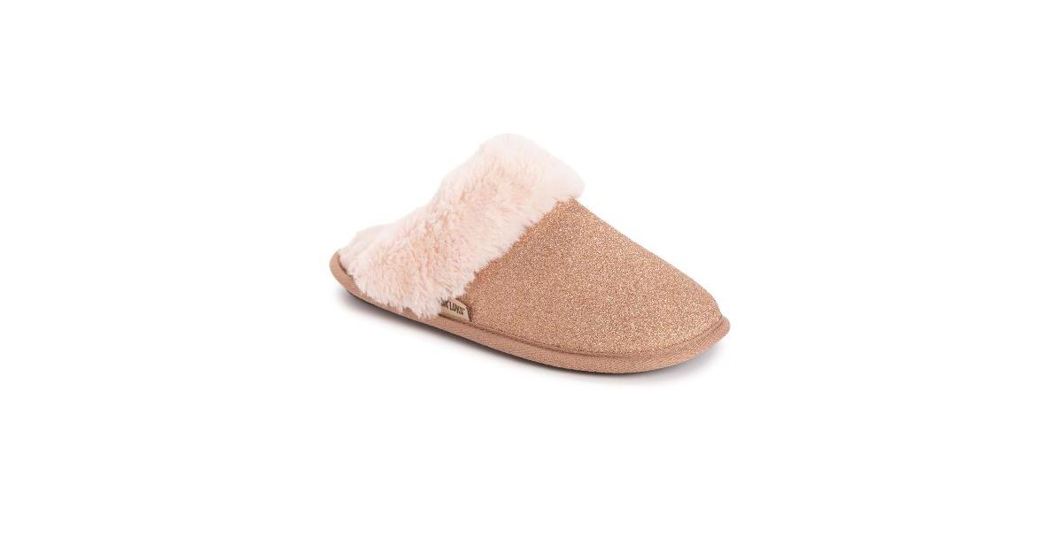 Click here for Muk Luks Womens Angled Sparkle Scuff Slipper - Ros... prices