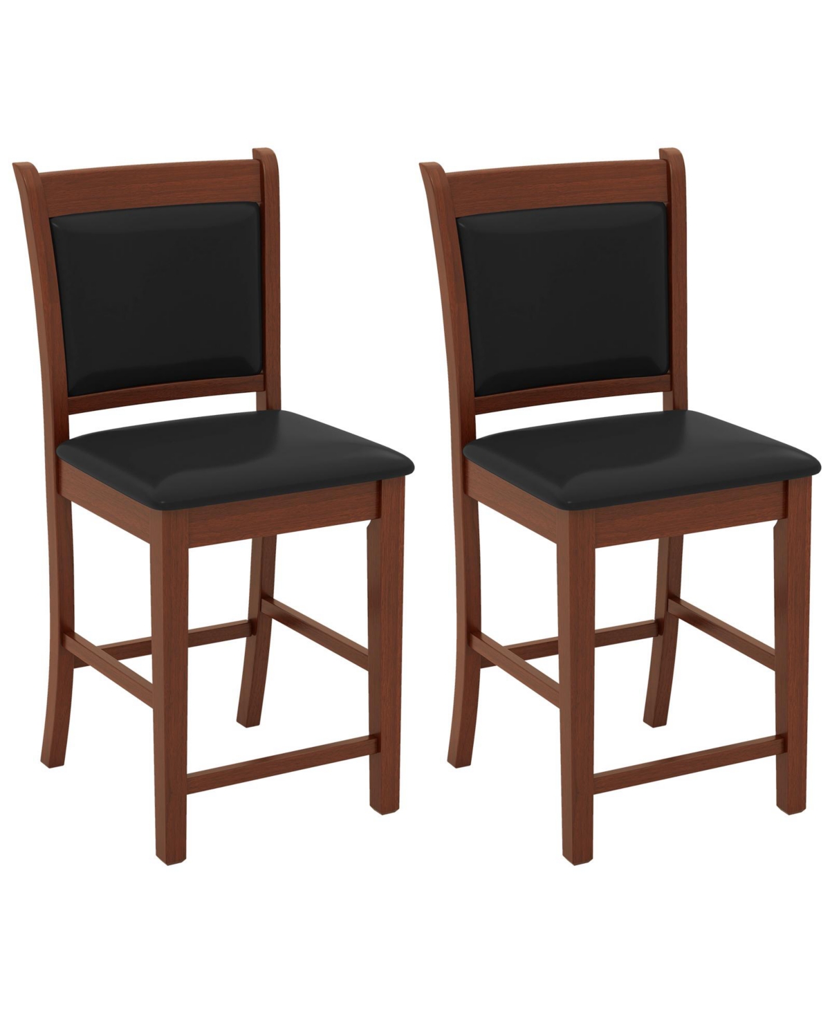 Click here for Sugift Upholstered Counter Stool Set of 2 with Sol... prices