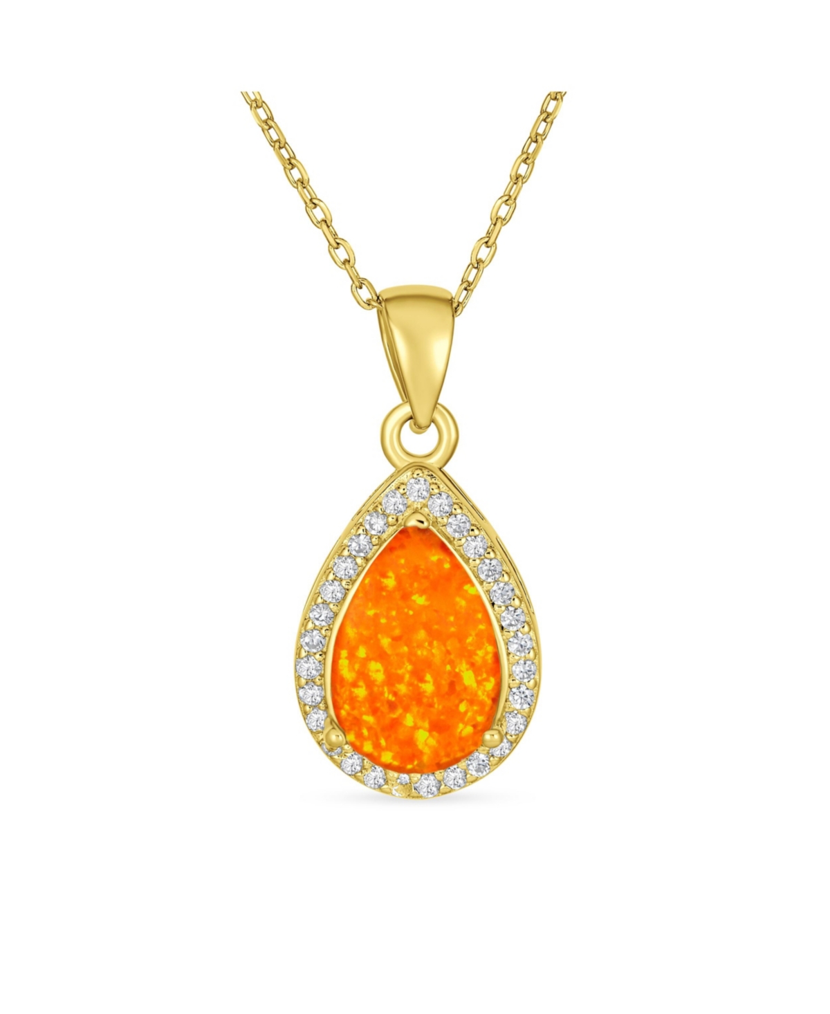 Click here for Bling Jewelry Necklace with Cz Accent and Opal Tea... prices