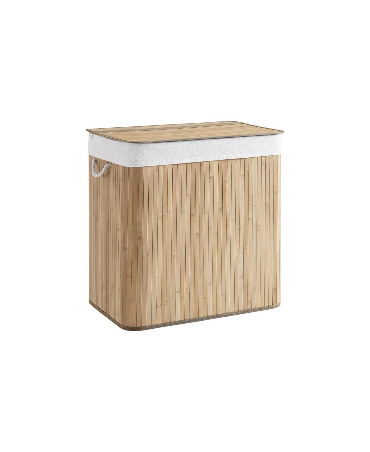 Click here for Slickblue 3-Section Laundry Hamper with Lid - Natu... prices