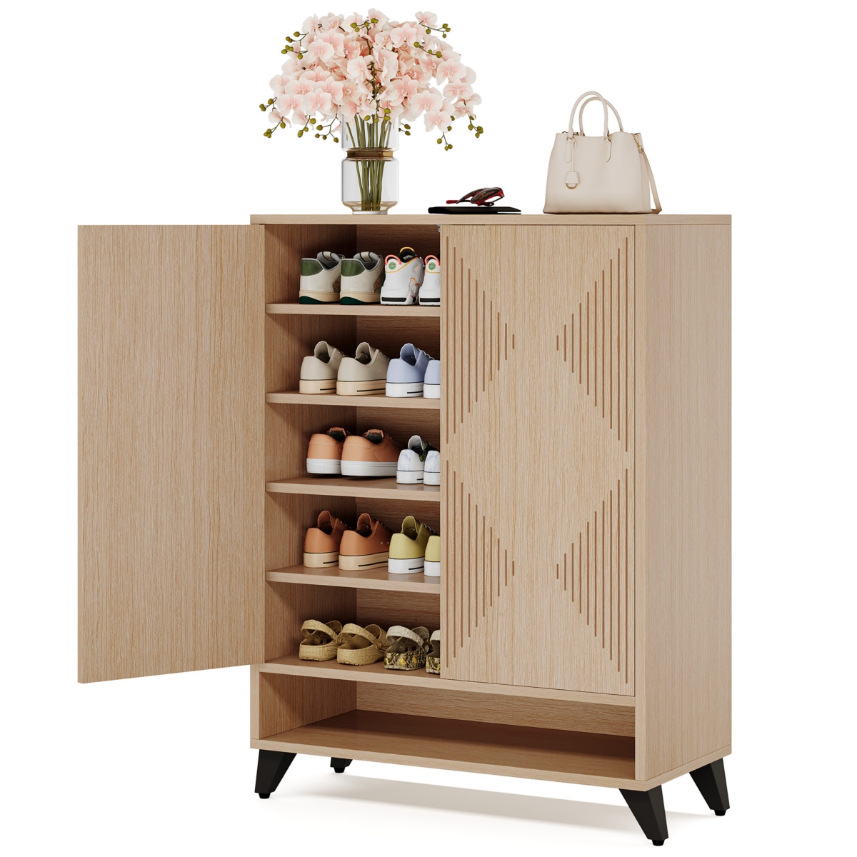 Click here for Tribesigns Shoe Cabinet with Doors  6-Tier Entrywa... prices