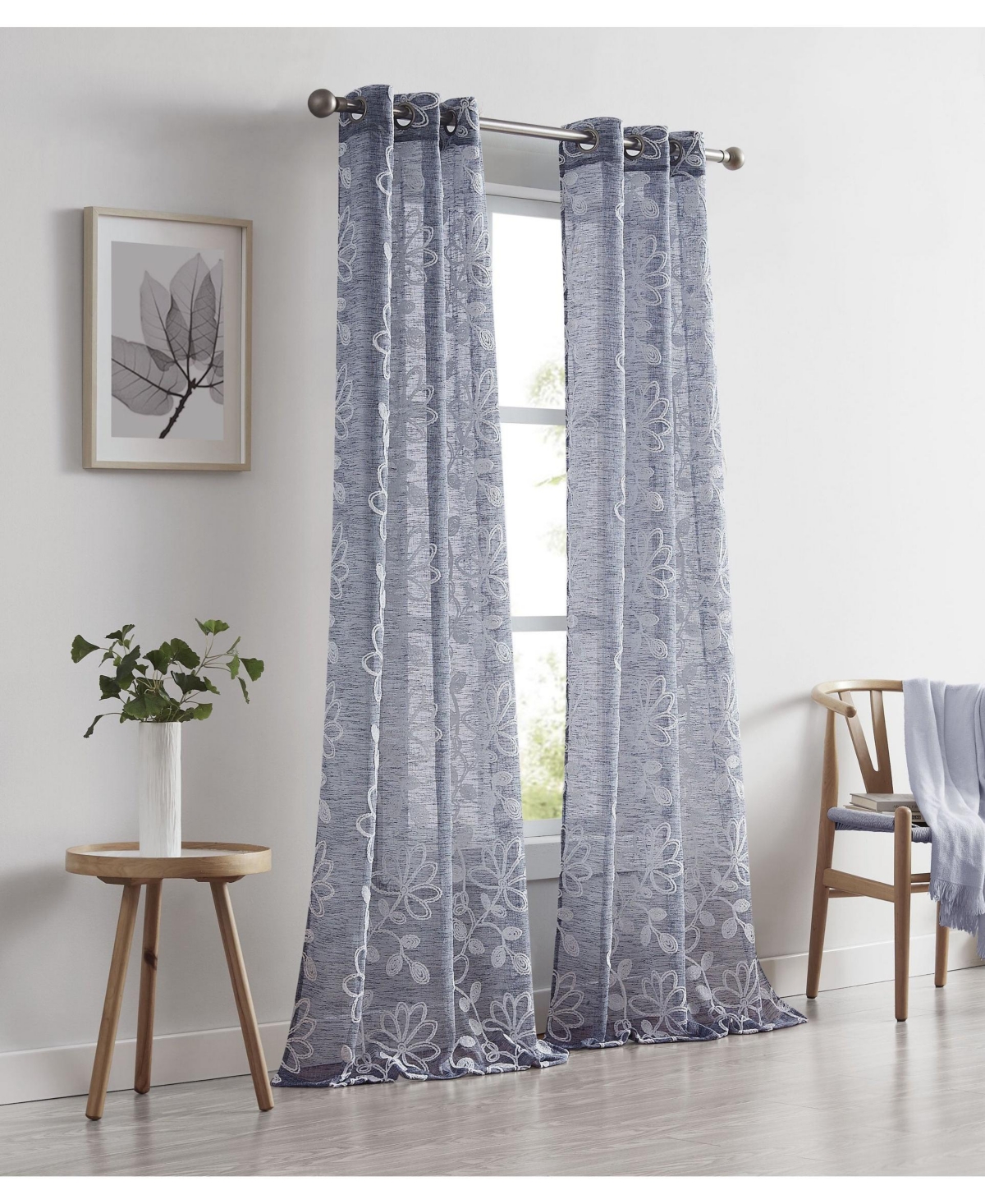 Click here for Dainty Home Rita Linen Look 76 W x 96 L Grommet Wi... prices