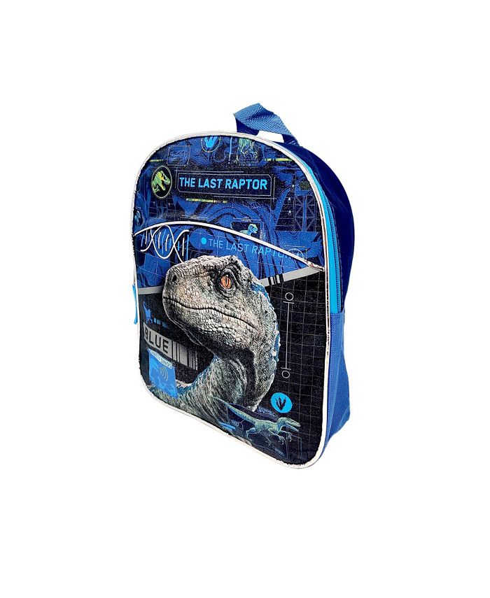 Jurassic World Mini 11" Backpack Blue The Last Raptor Velociraptor Boys ...
