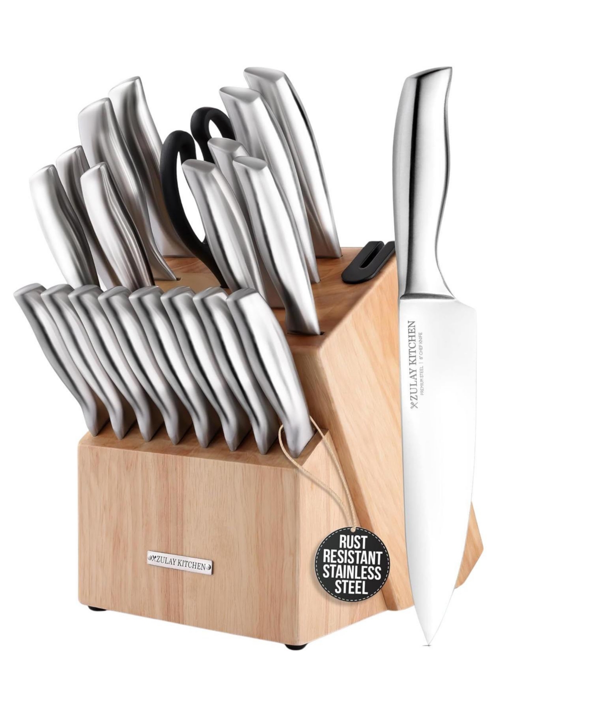 Click here for 20-Piece Stainless Steel Kitchen Knife Set with Bu... prices