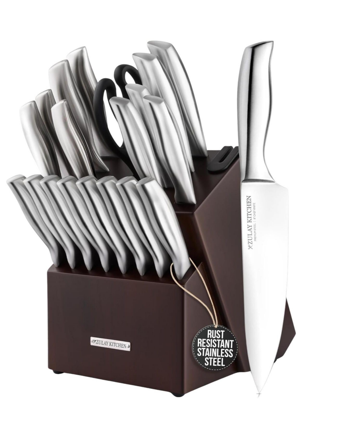 Click here for 20-Piece Stainless Steel Kitchen Knife Set with Bu... prices