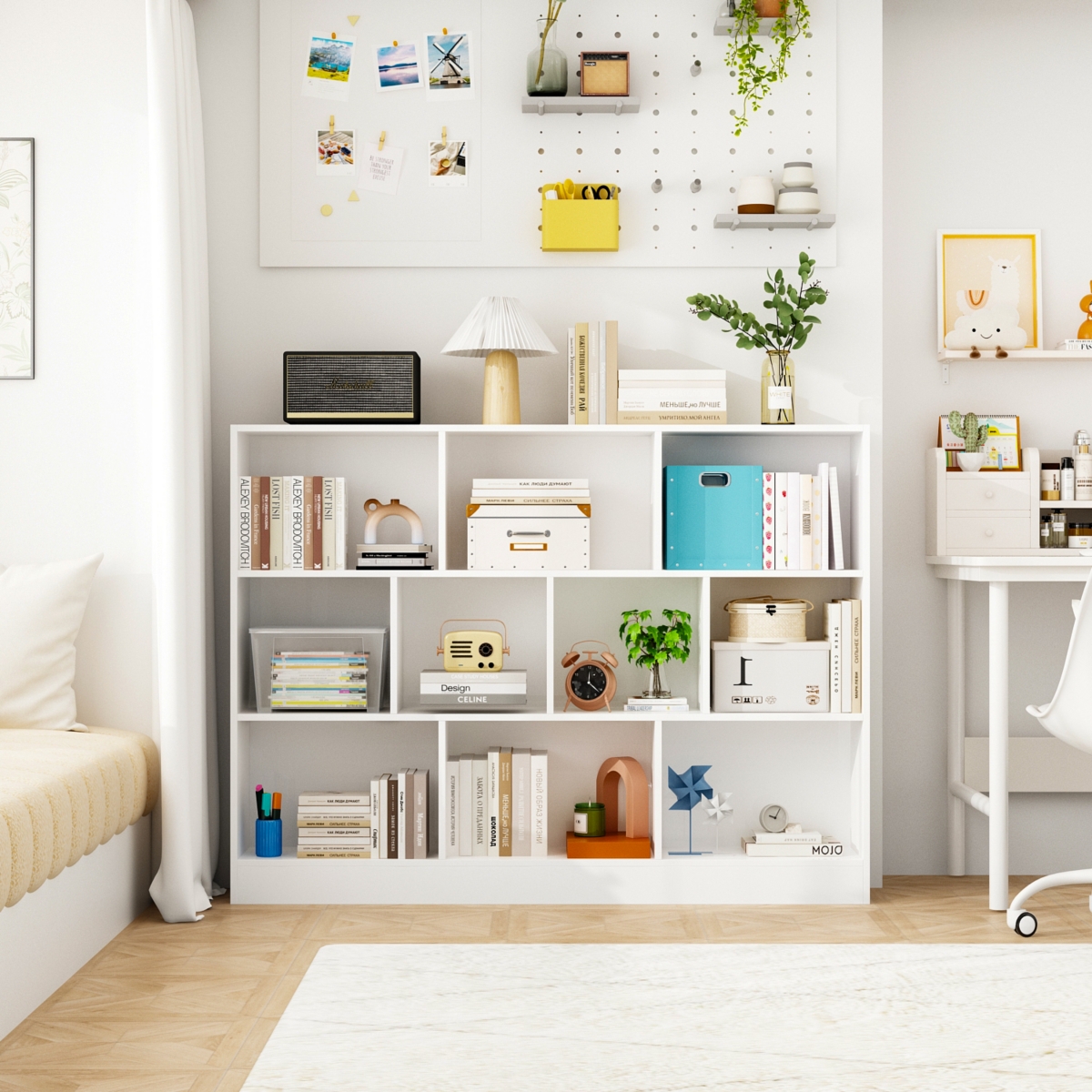 Click here for White Wood 10-Shelf Freestanding Standard Bookcase... prices