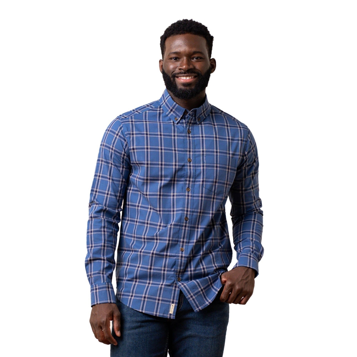 Click here for Hope & Henry Mens Organic Long Sleeve Stretch Popl... prices