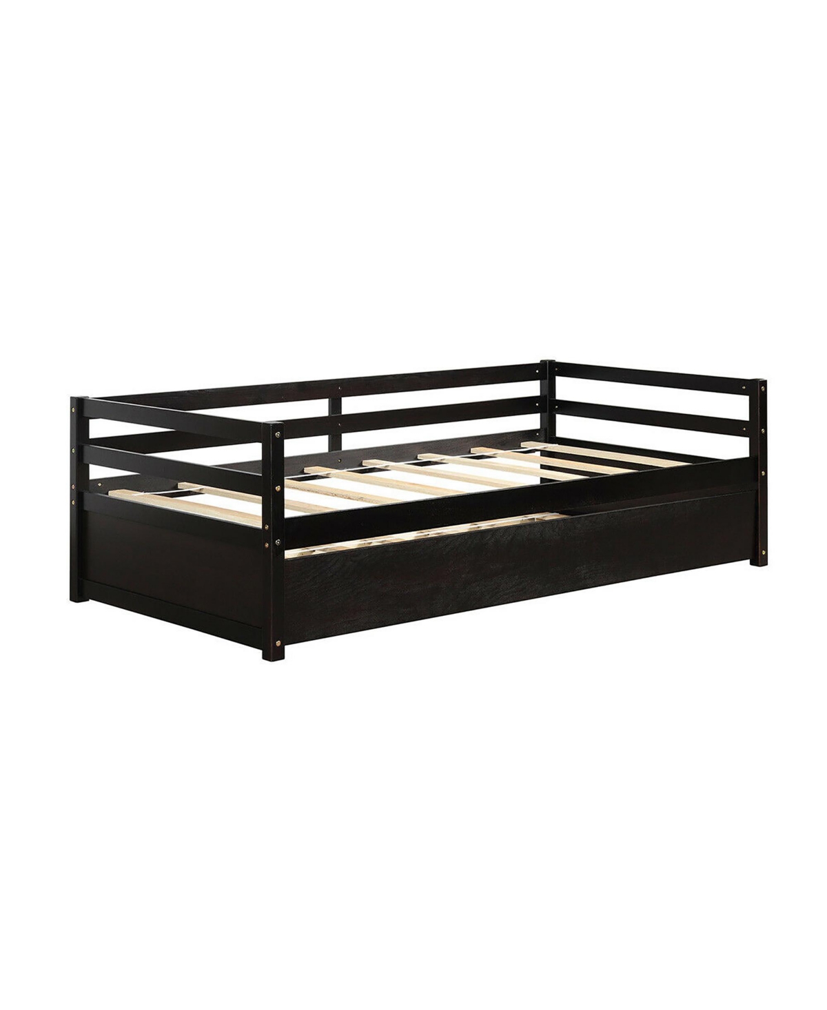 Click here for Costway Twin Size Trundle Daybed Wooden Slat Suppo... prices