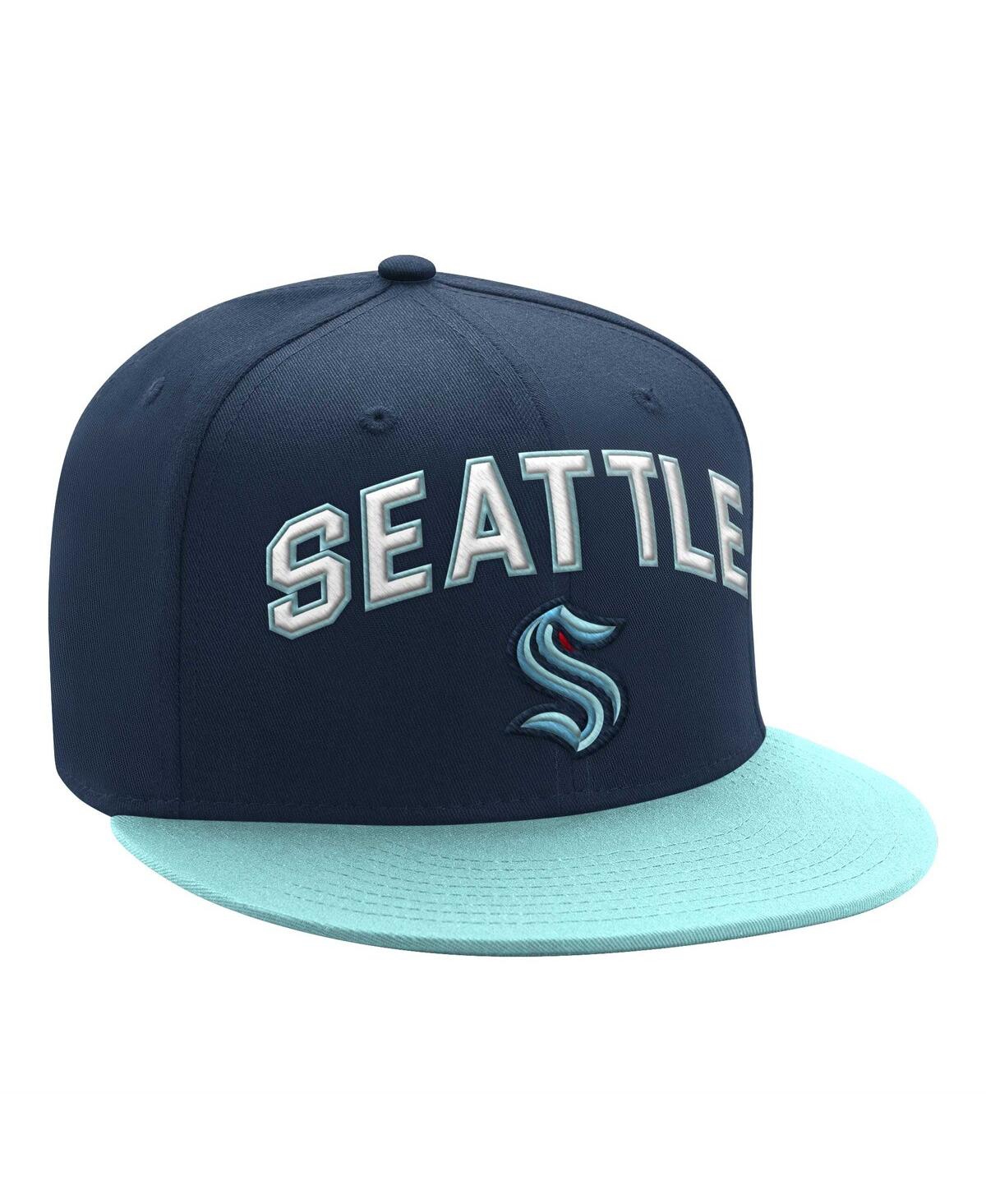 Click here for Starter Mens Deep Sea Blue Seattle Kraken Arch Log... prices