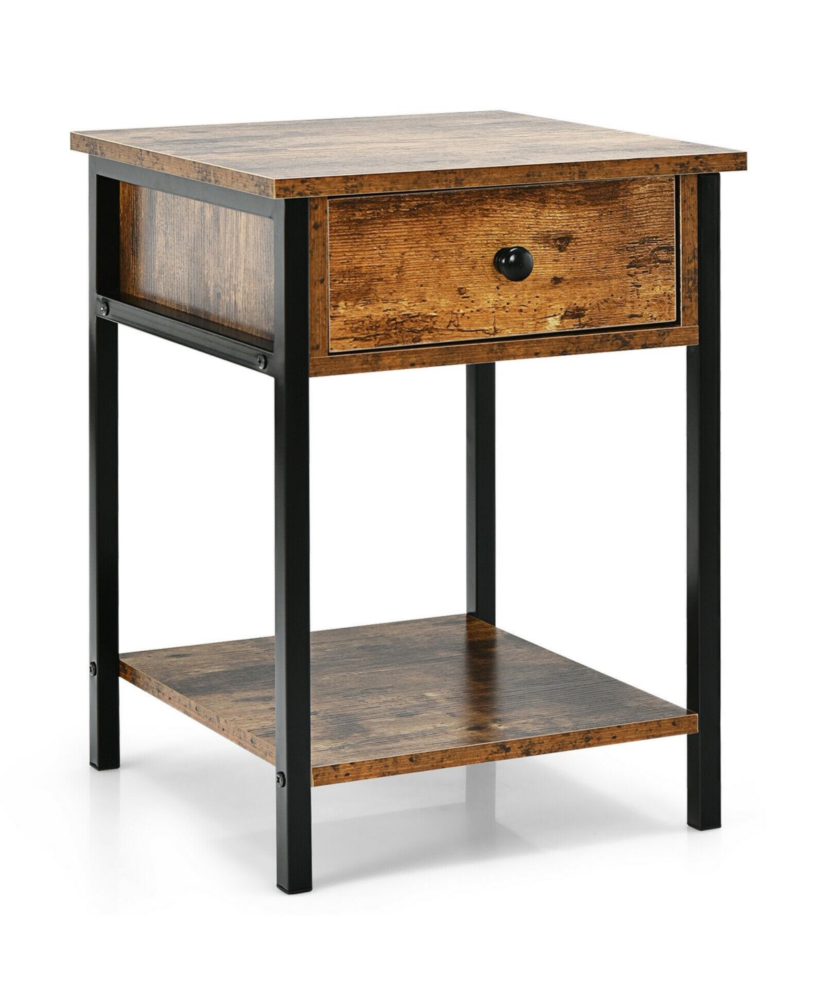 Click here for Industrial End Side Table Nightstand with Drawer S... prices