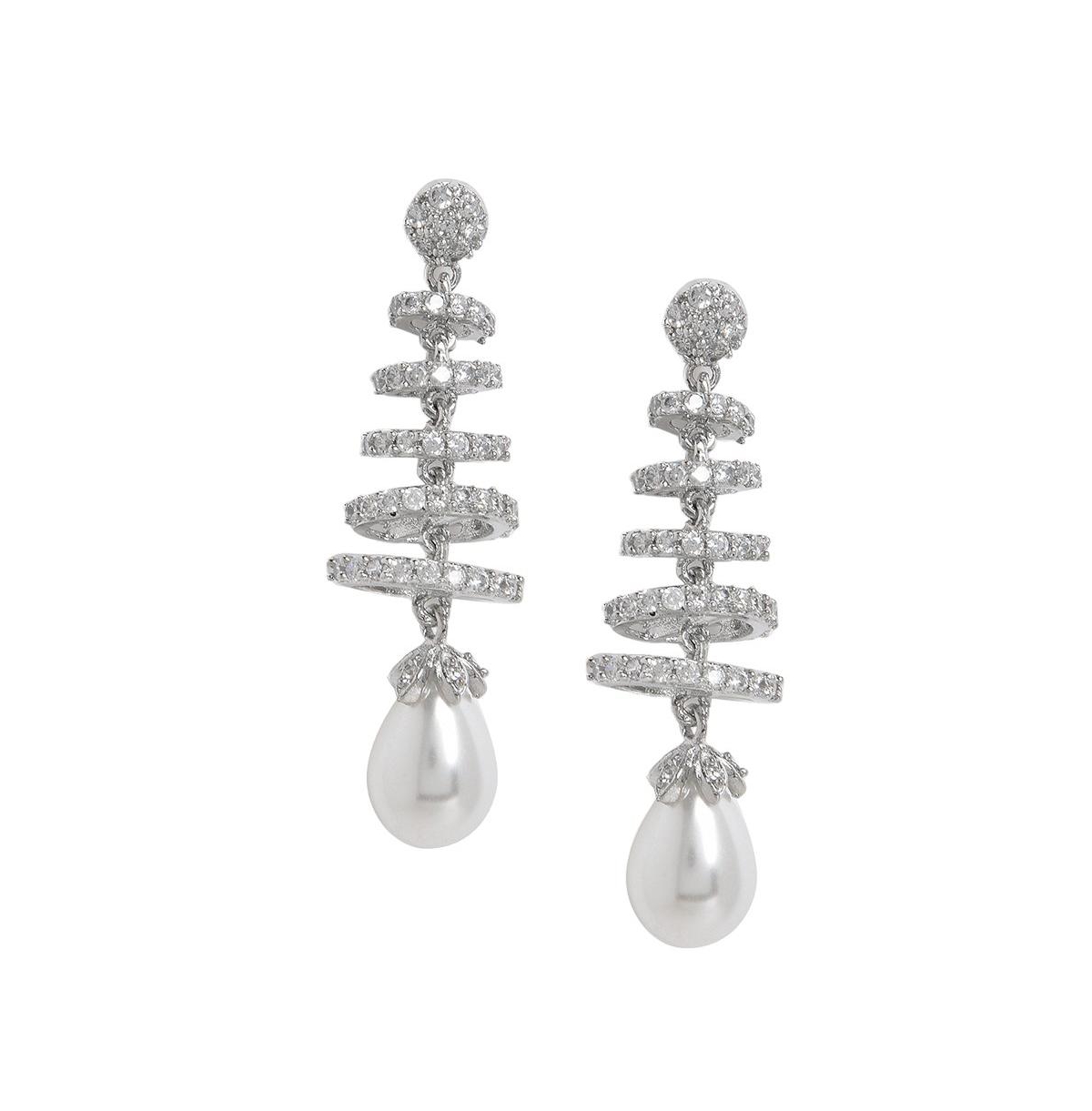Click here for Sohi Womens Swirl Drop Earrings - Silver prices