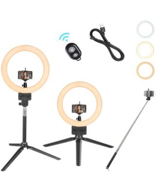 Yescom 8" Dimmable LED Ring Light Floor Table Stand USB with Phone ...
