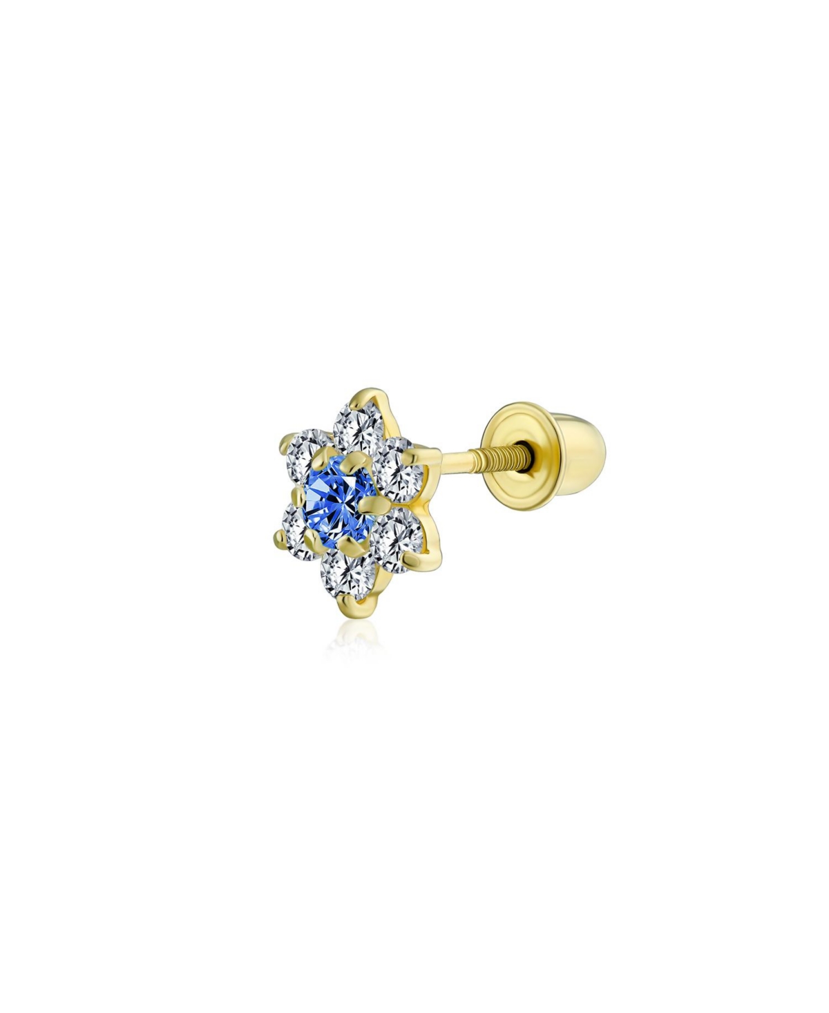 Click here for Bling Jewelry Tiny Blue Cubic Zirconia Flower Heli... prices