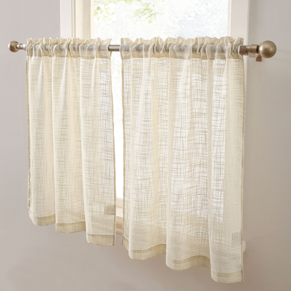 Click here for Hlc.me Linda Faux Linen Textured Semi Sheer Privac... prices