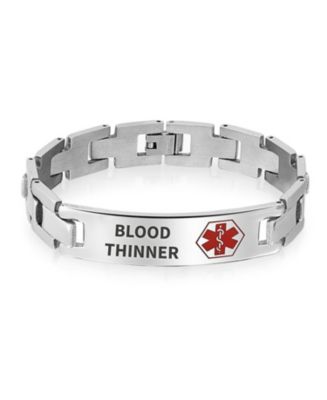 Bling Jewelry Blood Thinner Medical Alert ID U Link Bracelet Pre 8 Inch ...