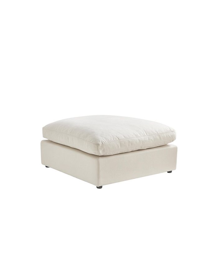 Rustic Manor Yaritza Linen Ottoman - Macy's