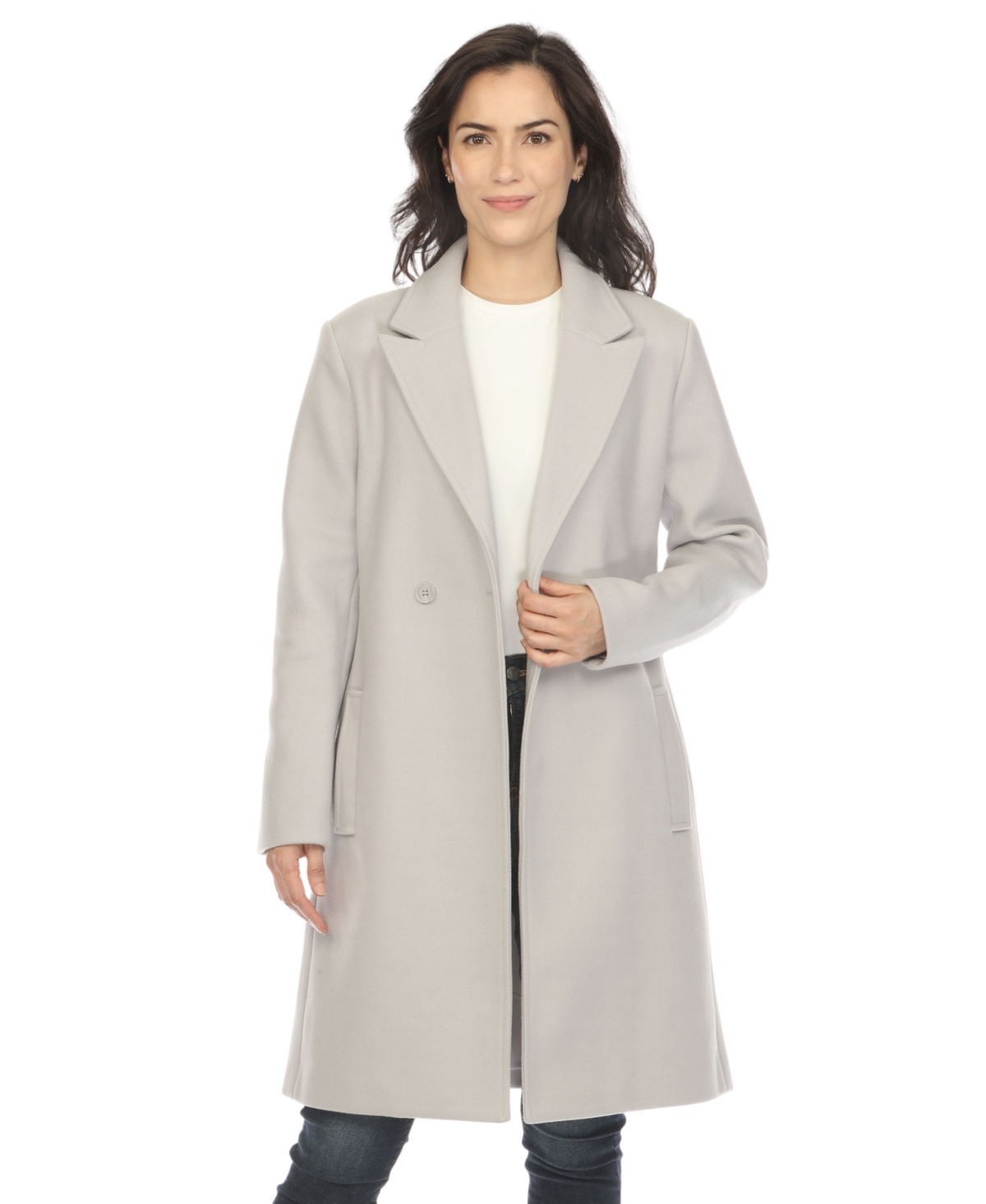 Click here for White Mark Womens Classic Walker Coat - Light Grey prices