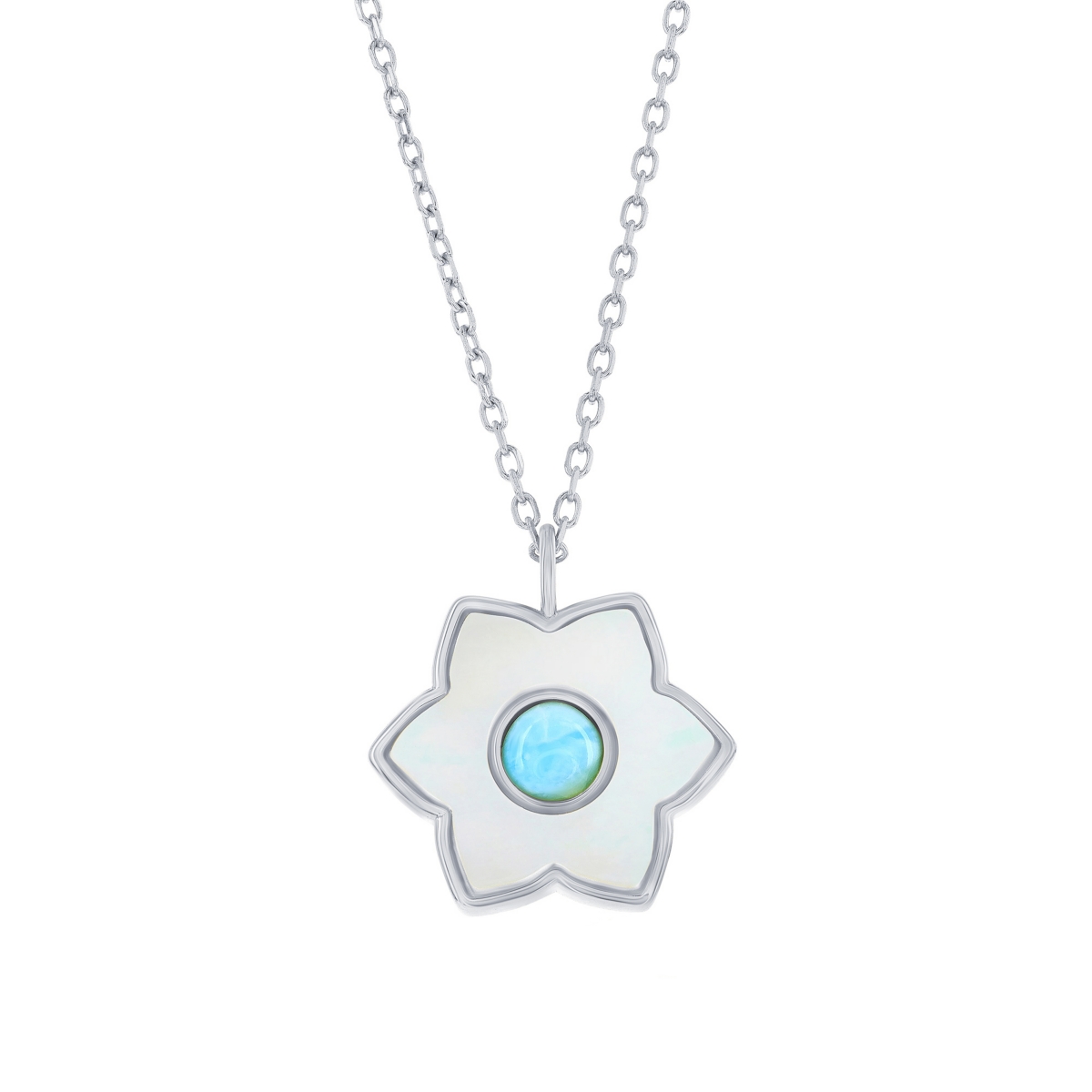 Click here for Caribbean Treasures Sterling Silver Larimar & Mop... prices