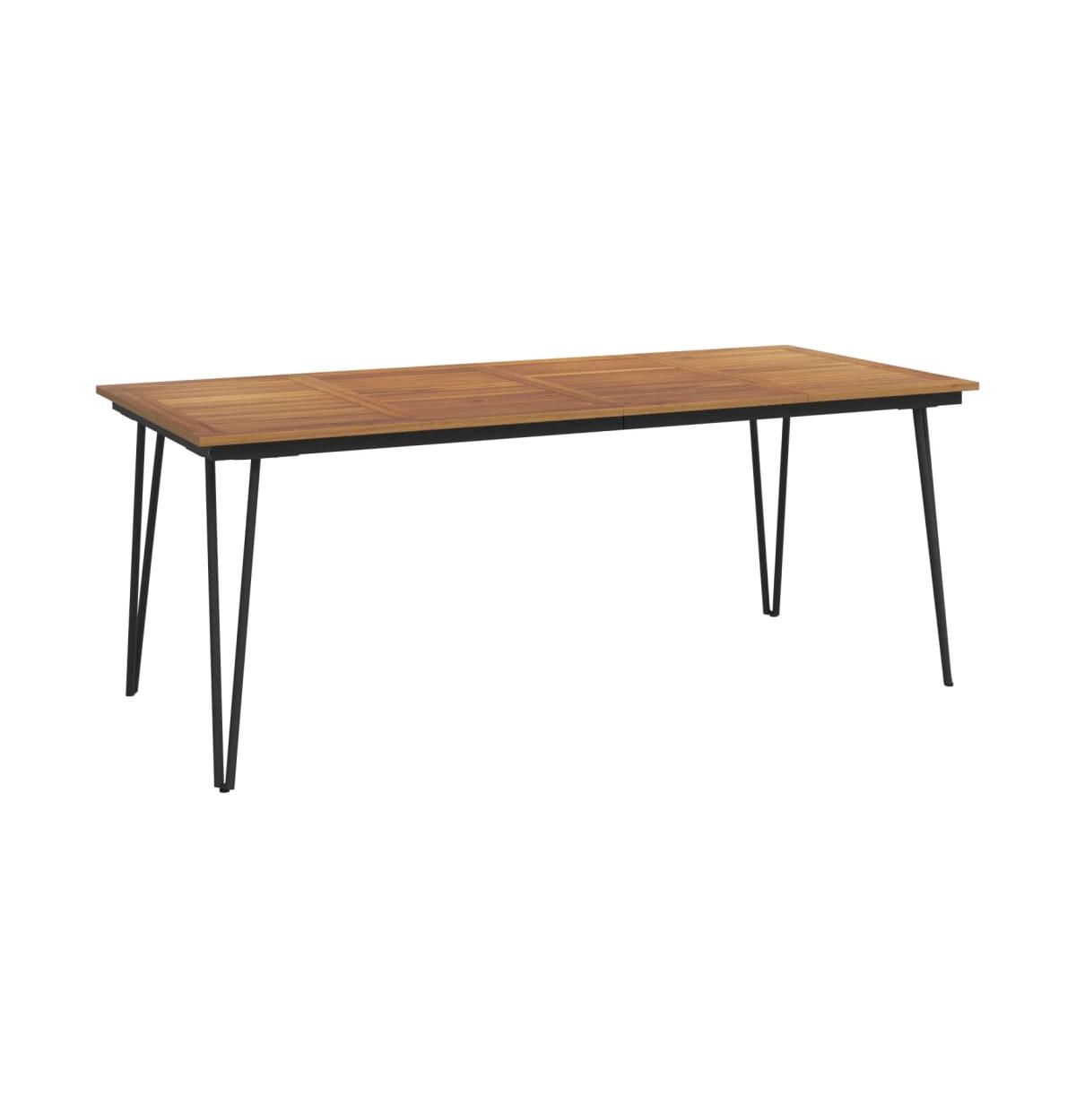 Click here for vidaXL Patio Table with Hairpin Legs 78.7x35.4x29.... prices