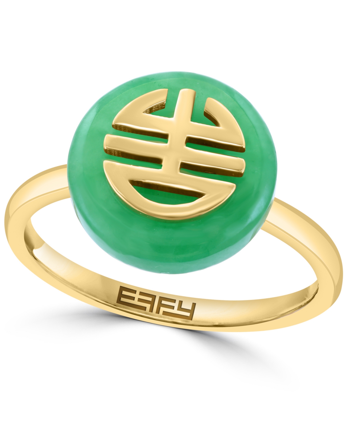 Effy Collection Effy Dyed Jade Polished Logo Circle Statement Ring In ...