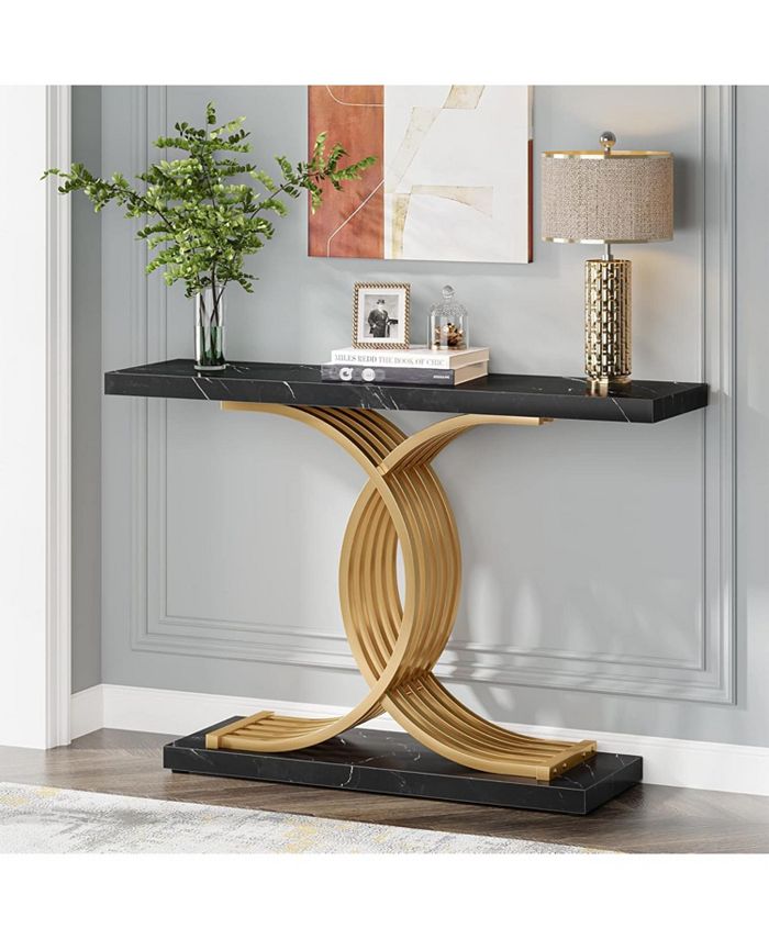 Tribesigns Gold Entryway Table, Modern 39-Inch Console/Accent Table ...