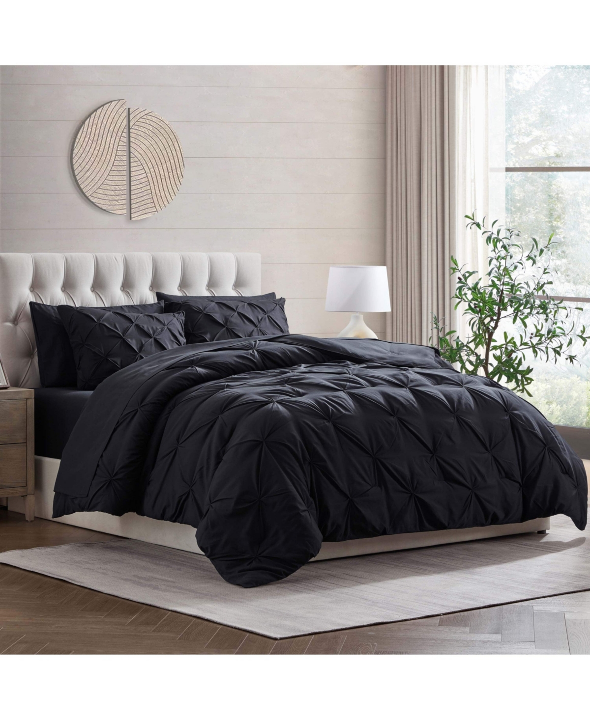 Click here for 7 Piece Pinch Pleat Complete Bed in a Bag - Queen... prices