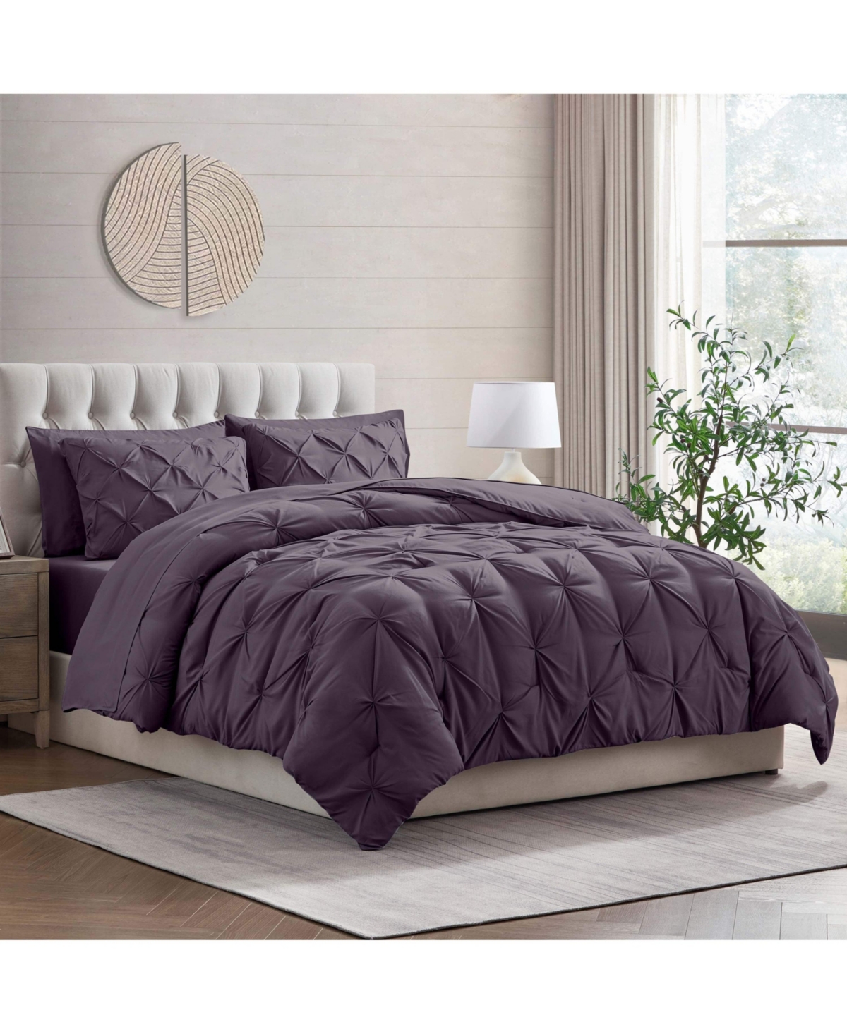 Click here for 7 Piece Pinch Pleat Complete Bed in a Bag - Queen... prices